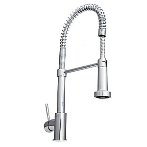 Zline APL-KF-CH Apollo Pull Down Spring Kitchen Faucet, Chrome; PVD Technology; 360-Degree Swivel; 1.8 Gallon/Minute Flow Rate; High-Pressure Anti Splash; Single Handle