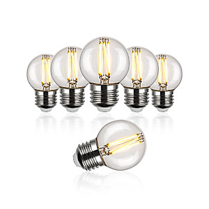 demovibe LED Globe Light Bulbs, G16.5 LED Bulb 60W, Dimmable Edison Bulbs Soft White 2700K, E26 Base Bulb 600 Lumen, Light Bulbs for Pendant, 6 Pack