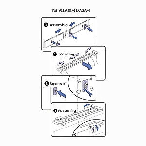 36-Inch White Hips Shelf Bathroom Storage Organizer Shelf Wall Mount Floating Shelf