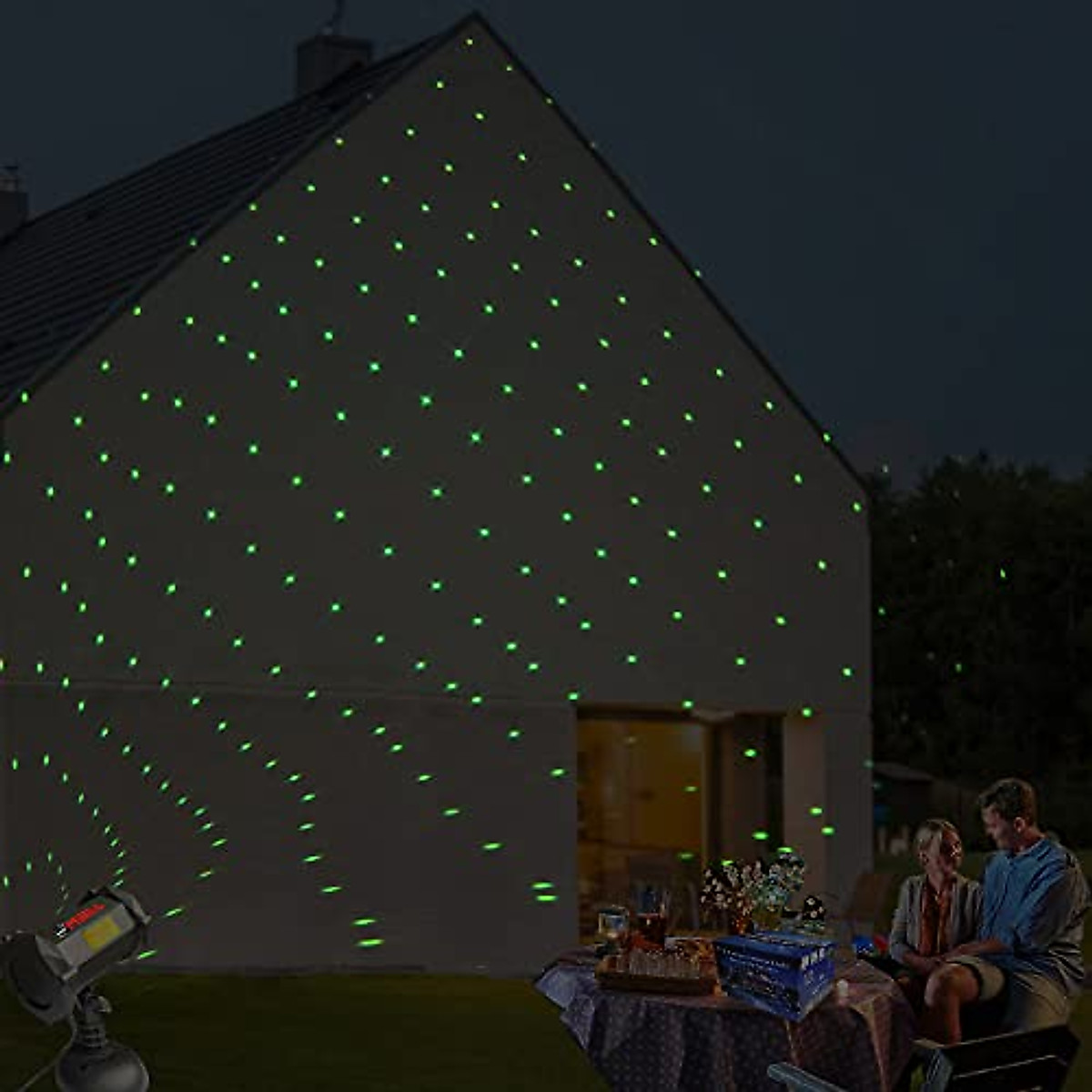 LedMAll Bluetooth Motion Full Spectrum 7 Color White Star Effects Laser Christmas Decorative Lights Remote Control