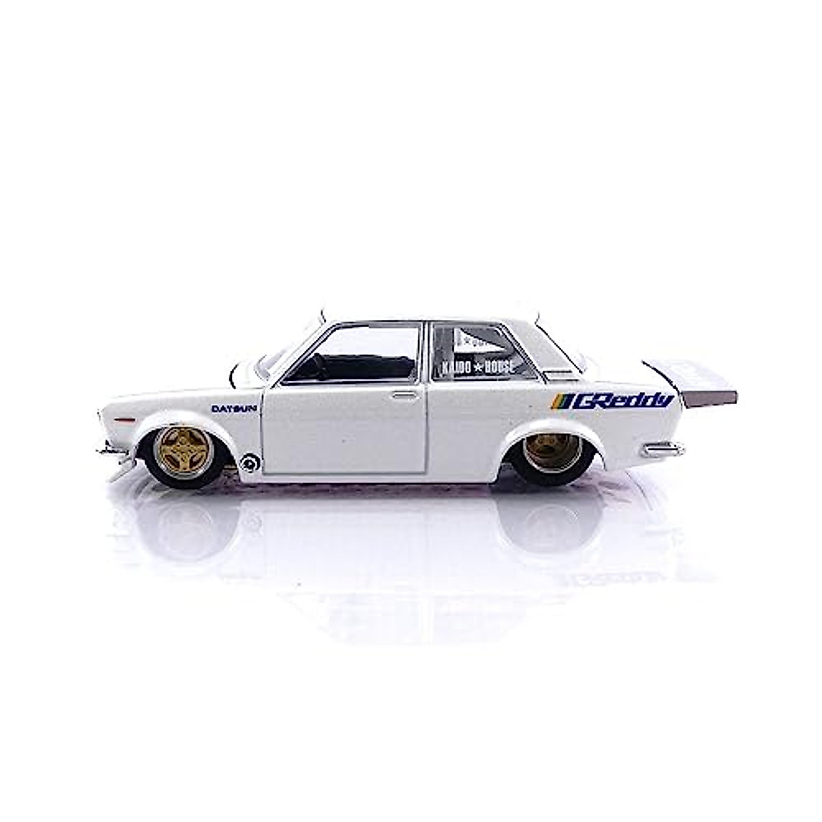 Datsun 510 Pro Street Pearl White (Designed by Jun Imai) Kaido House Special 1/64 Diecast Model Car by True Scale Miniatures KHMG016