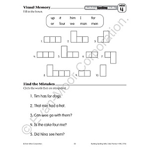 Evan-Moor Building Spelling Skills, Grade 2 - Homeschooling & Classroom Resource Workbook, Reproducible Worksheets, Teaching Edition, Spelling Strategies, Reading and Writing Skills