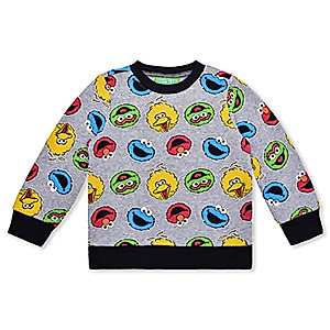 Sesame Street Long Sleeve Shirt and Jogger Pant Set for Boys, Comfy Active Wear for Kids, Gray, Size 3T