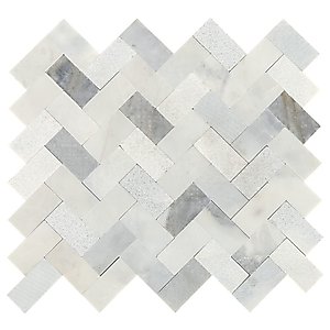 Daltile Minute Mosaix 12" X 12" Herringbone Remix Mosaic in Stormy Mist (10 PC Per Carton) (7.5 SQFT Per Carton)