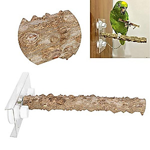 Bird Standing Rod, 30CM Parrot Bath Standing Rack Bird Wall Mount Perch with Suction Cup Shower Bath Toy for Bird Parrot