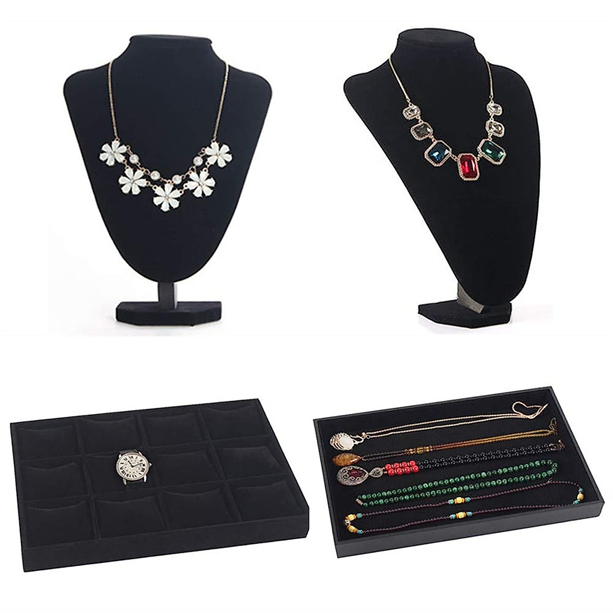 Mesheshe Self Adhesive Felt Fabric, Soft Velvet Drawer Liner, DIY Velvet Fabric for Art & Crafts, Jewelry Box Felt Liner, Solid Color Felt Wallpaper (17" x 130", Black)