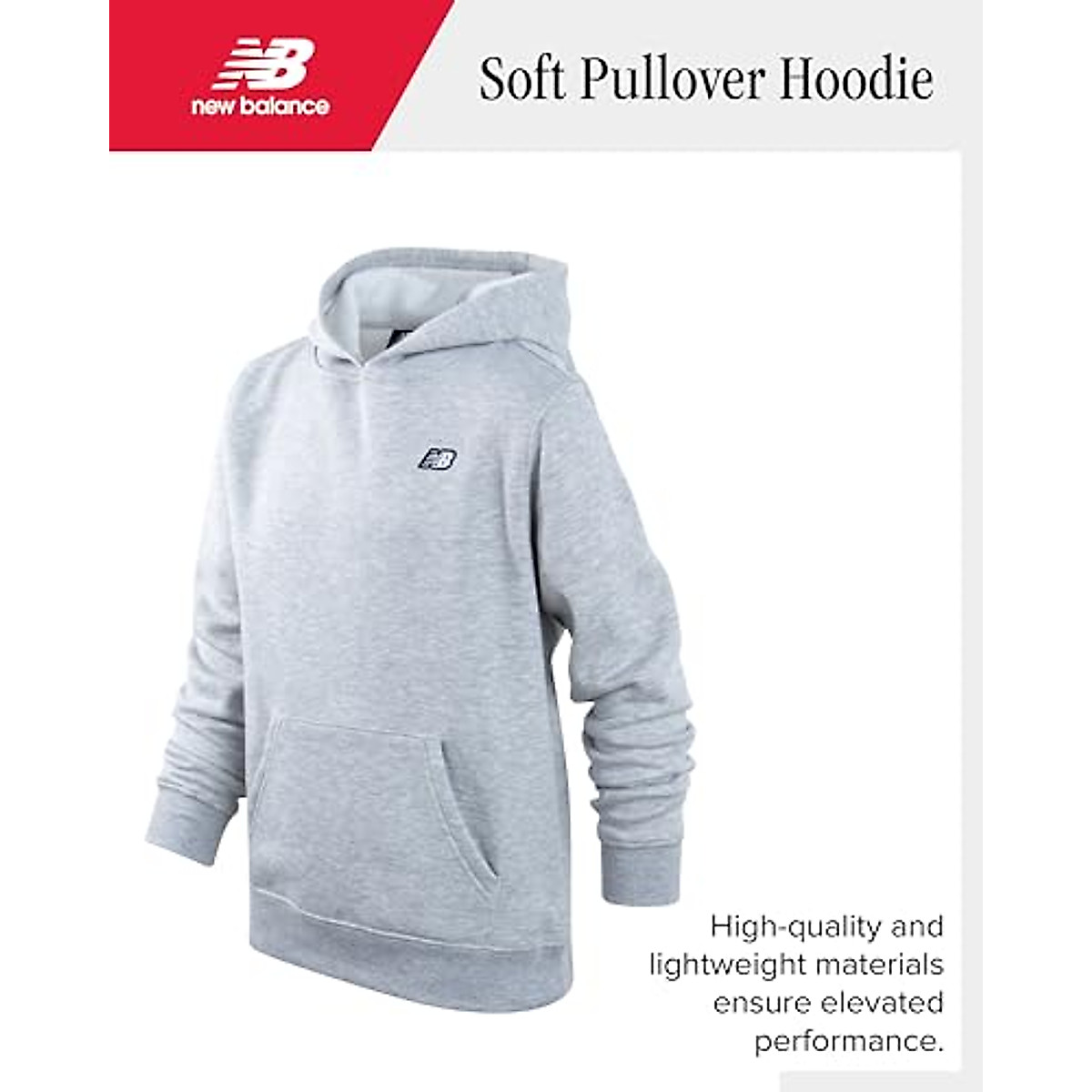 New Balance Girls' Jogger Set - 2 Piece Fleece Hoodie and Joggers Kids Clothing Set (5-16), Size 7-8, Grey