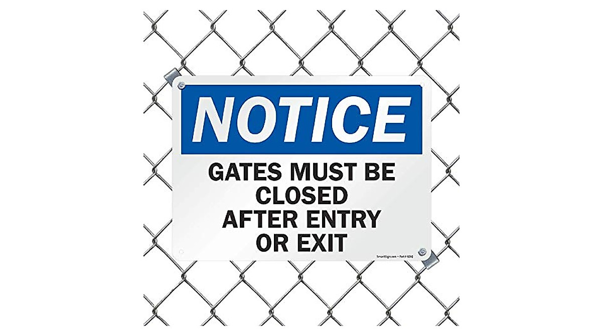 SmartSign Gates Must Be Closed Sign - Durable Aluminum