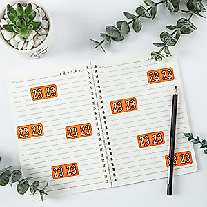 500 Pieces 2023 Year Stickers File Folder Year Labels Rectangle Coded Colored Year Stickers Self Adhesive Year Labels End Tab File Folders Office Supplies, 1 Roll (Yellow, 3/4" x 1-1/2")