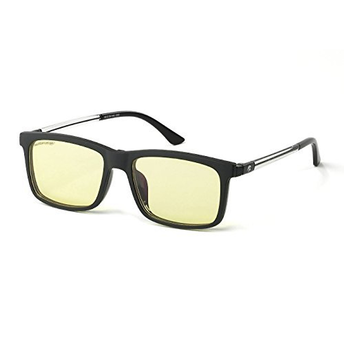 Eagle Eyes 3in1 Magnetic Polarized Sunglasses/Night Driving Clip-on With Computer Lens Base Frame - (Black/Clear)