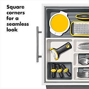 OXO Good Grips Kitchen Drawer Organizer, Expandable Utensil, White
