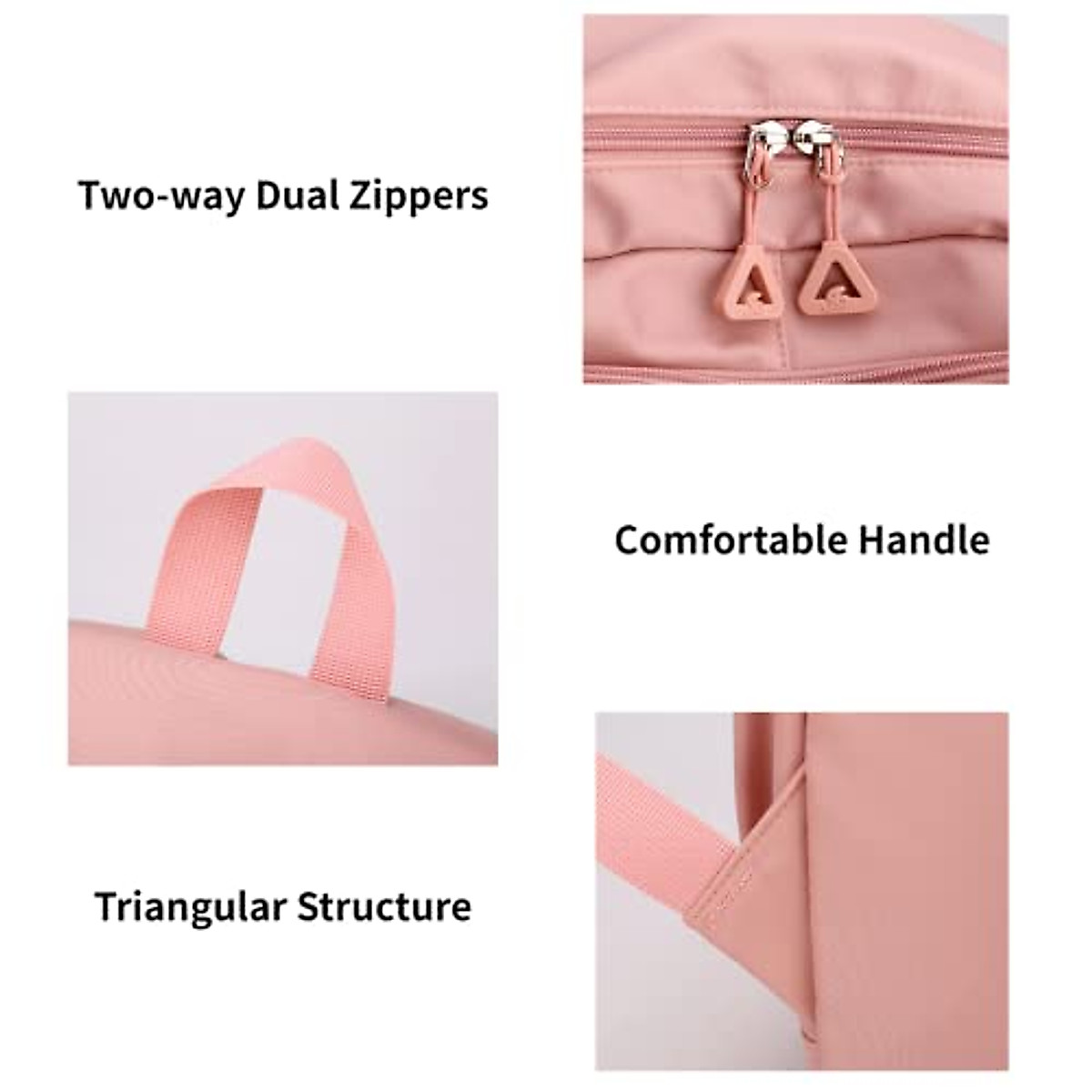 Aesthetic Laptop Backpack Kawaii Backpack Back to School Anti Theft Slim Durable Backpack with Large Capacity (Pink)