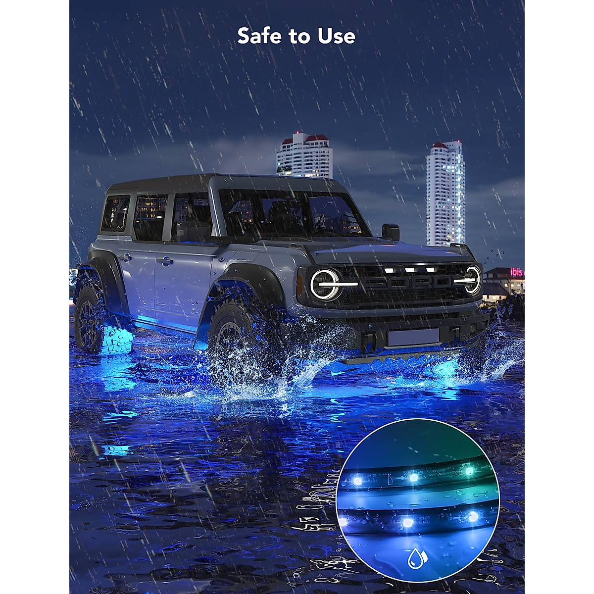 Govee RGB Interior Car Lights Bundle with Govee 8 pcs RGBIC Exterior Car Lights, App Control, DIY Mode and Music Mode