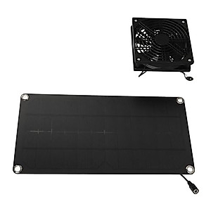 Solar Panel Fan Kit Greenhouse Household Supply Pet Chicken 20W 20W Without Function for Pet Fanner Greenhouse Garden Solar Panels