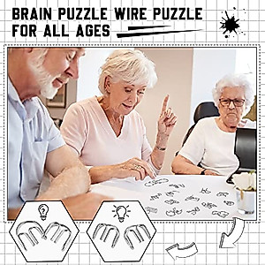 Metal Brain Teaser Puzzles Set of 36 with Pouch, Steel IQ Puzzle Games Physics Mind Metal Puzzles for Adults Basket Stocking Stuffers for Teen Boys Girls Kids Desk Trinkets Challenge Gifts