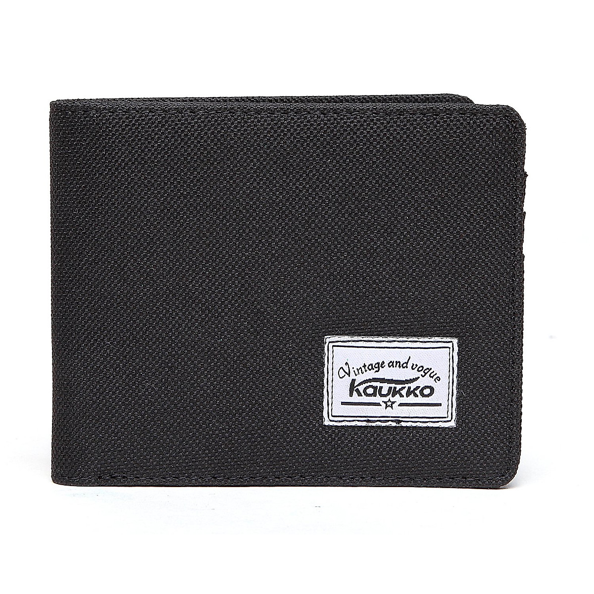 KAUKKO Men's RFID Blocking Bi-Fold Wallet BLACK