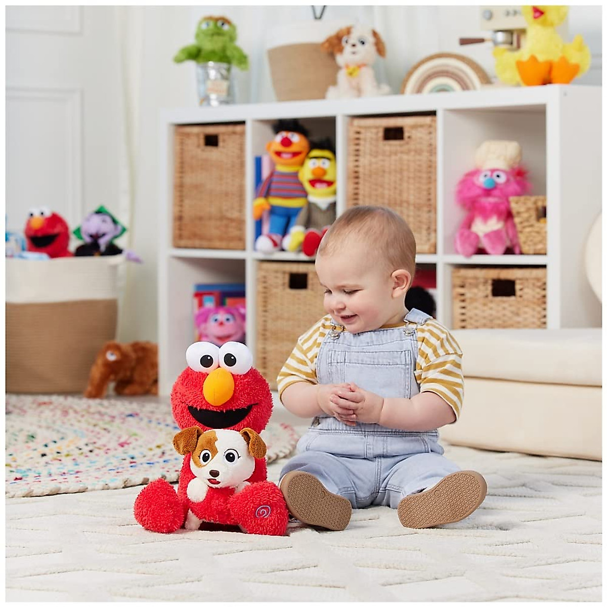 GUND Sesame Street Official Furry Friends Forever Dance & Play Elmo and Tango Animated Plush, Plush Sensory Toy for Ages 1 & Up, Red/Cream, 13”