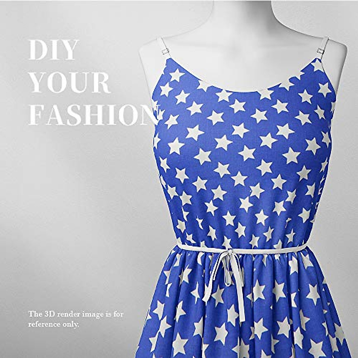 Woven Station,Textiles Cotton Fabric, 99x142 cm for DIY Crafting Patchwork Sewing (Printed Star)