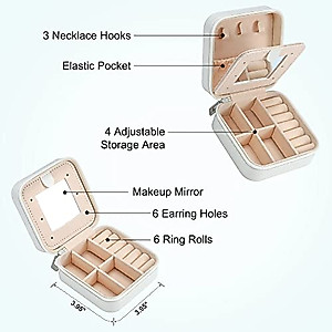 Parima Jewelry Organizer Box, Small Jewelry Box for Women Girls Initial R Travel Jewelry Case Small Jewelry Organizer Box Travel Jewelry Case Jewelry Box Organizer Mini Travel Jewelry Box