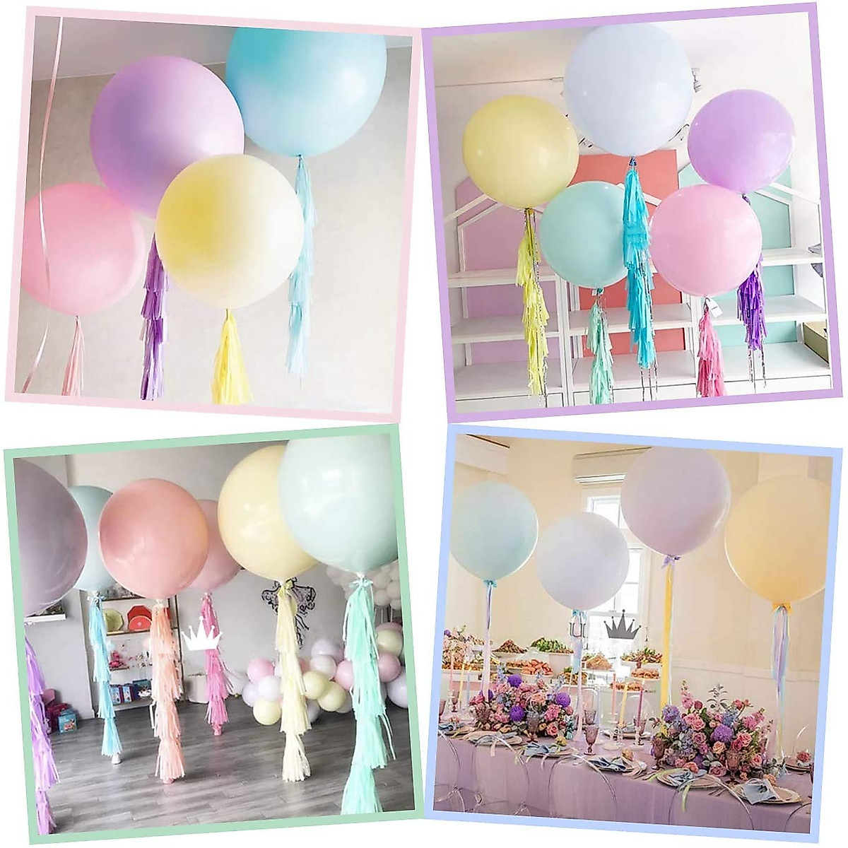 30pcs Pastel Balloons 18 inch Large Pastel Balloons Big Round Pastel Jumbo Latex Balloons for Easter Birthday Wedding Baby Shower Decorations