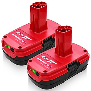 2 Pack 3.0Ah 19.2V Diehard C3 Replacement Battery for Craftsman 19.2V Battery XCP Compatible with Craftsman 19.2 Volt Lithium ion Battery 11375 130279005 1323903 315.115410 315.11485 Cordless Tools
