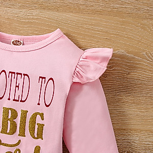 LYQTloml Toddler Kids Baby Announcement Promoted to Big Sister Outfits Long Sleeve T-Shirt Tank Top Dot Mesh Tutu Skirt 2PCS Autumn Skirt Set