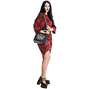 Lost Queen Women's Gothic Skeleton Butterfly Shoulder Bag Ouija Spirit Board Clutch Purse