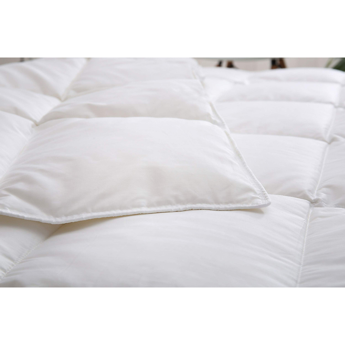 Baby Crib Comforter/Duvet/Blanket All Season 100% Natural White Goose Down Filled,Noiseless 500 Thread Count 100% Cotton Fabric 750+Fill Power (White, 41x48in)