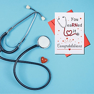 Cute Nurse Graduation Card Gifts, Nurse Graduation Gift for Women Nurse, Funny RN Graduation Greeting Card You Earned It Congratulations Card Gift for New Nurse Nurses Week for Nurses Appreciation Gift