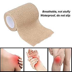 3 Inch X 5 Yards Self Adhesive Bandage, Breathable Elastic Cohesive Tape Wrap for Sports Injury Wrist Sprains