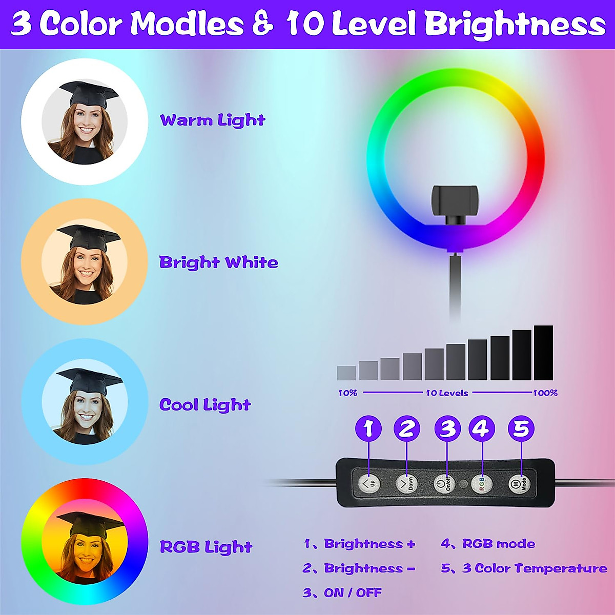 360 Photo Booth Machine for Parties with Ring Light Selfie Holders Remote Control Automatic Slow Motion 360 Camera Booth for Cheristmas Wedding