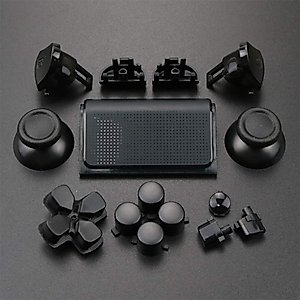 Buttons Full Set for PS4 Pro Joysticks Dpad R1 L1 R2 L2 Direction Key ABXY Buttons JDS 040 JDS-040 for Sony Playstion 4 Pro Controller (Black)