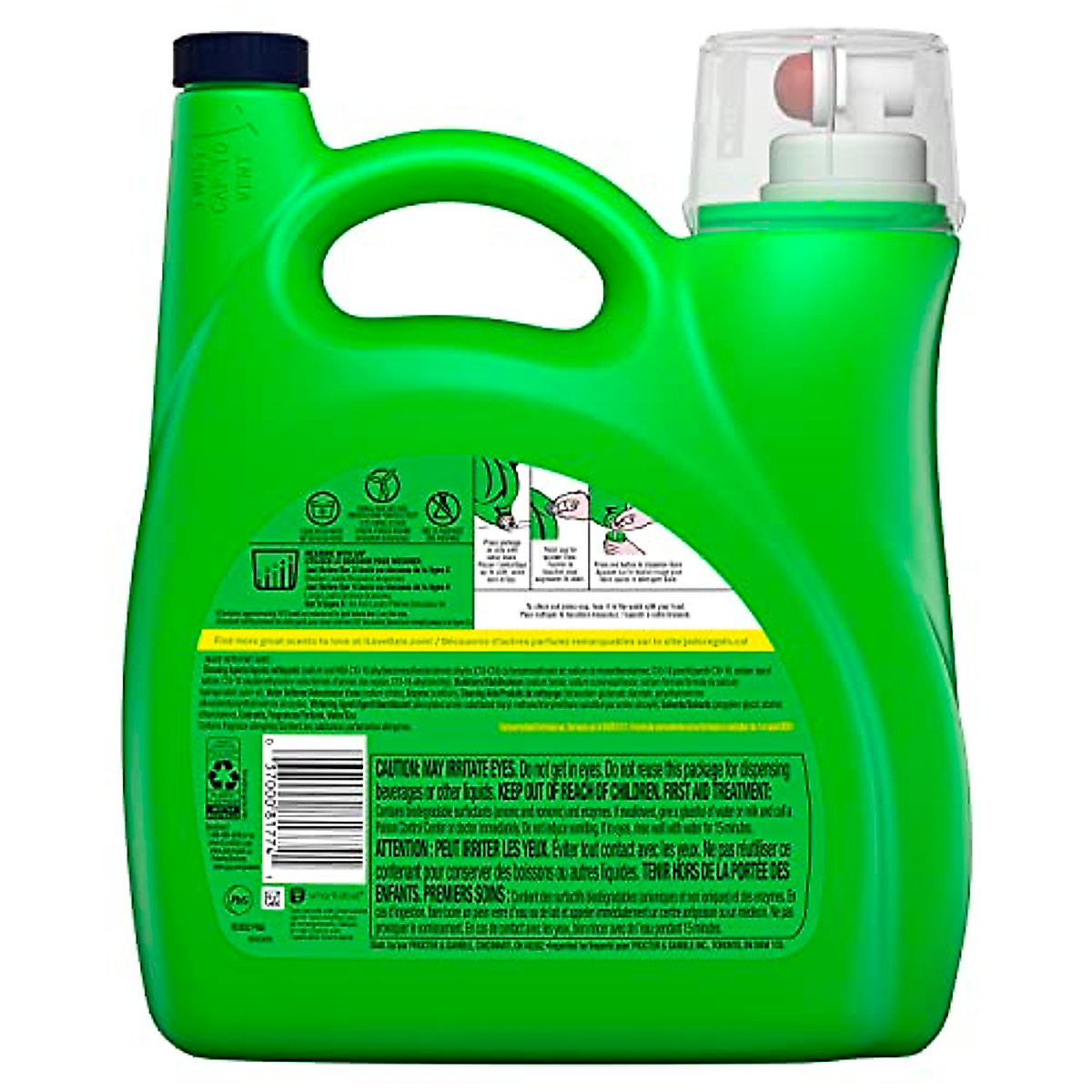 Gain + Aroma Boost Laundry Detergent Liquid Soap, Hawaiian Aloha Scent, 107 Loads, 154 Fl Oz, He Compatible