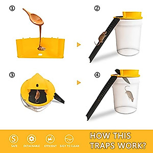 Mouse Trap Bucket Lid (2 Packs) - Bucket Lid Mouse Trap, Humane Mouse/Mice/Rat Trap for Indoor/Outdoor/Garage/Patio/Chicken Coop