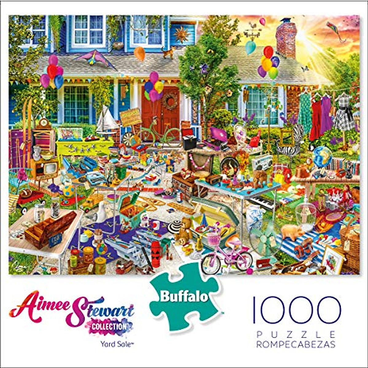 Buffalo Games - Aimee Stewart - Yard Sale - 1000 Piece Jigsaw Puzzle, Multi