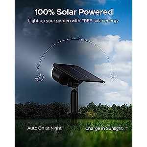 JACKYLED Solar Spot Lights, Owl Face, 3 Modes Bright LED Solar Lights for Outside, 2 Pack Landscape Lighting IP65 Waterproof for Garden, Yard, Driveway, Pathway, Walkway, Cool White Light