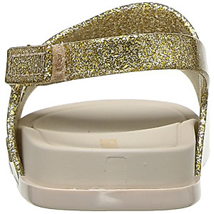 Mini Melissa Baby-Girl's Mini Beach Slide Sandal Flat, Gold Glitter, 9 M US Toddler