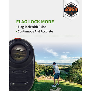 AOFAR GX-2S Golf Rangefinder Slope On/Off, Flag-Lock with Vibration, 600 Yards Range Finder, 6X 25mm Waterproof, Carrying Case, Free Battery, Gift Packaging