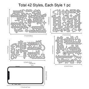 INFUNLY Word Die Cuts for Card Making St. Patricks Day Metal Cutting Dies Happy Easter Word Cut Die Holiday English Words Die Cuts for DIY Scrapbooking Photo Album Paper Decorative Happy Birthday