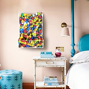 Wall Toy Dispenser, Toy Car Organizer, Hanging Organizer and Storage Bin for Children's Room, Toy Storage for Blocks, Cars, Snacks, Darts (One Compartment)