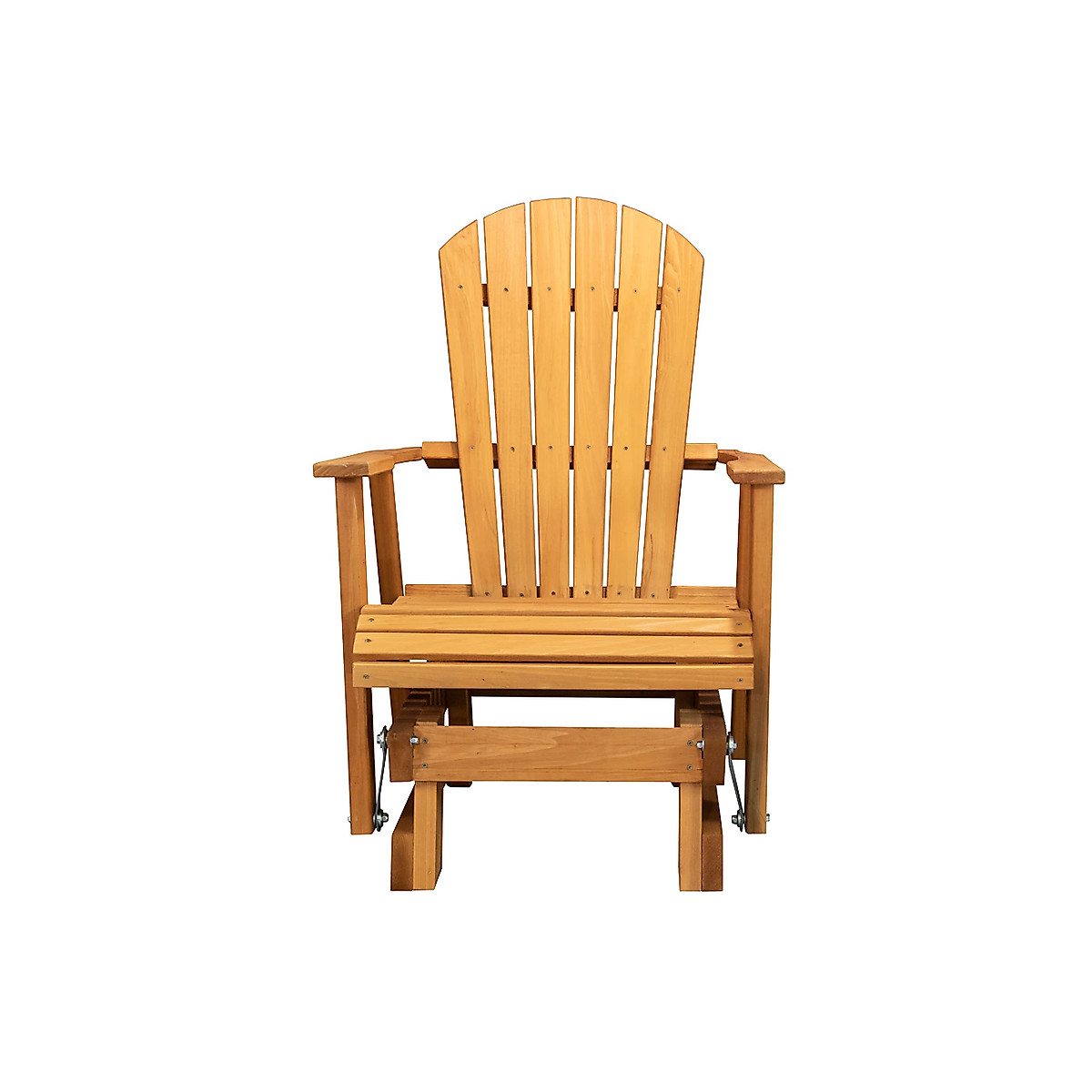 Kilmer Creek Rustic Finished 2' Natural Cedar Fanback Adirondack-Style Glider, Amish Crafted