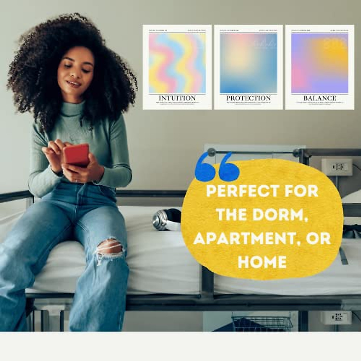 Roxbury Row - Aura Posters for Room Aesthetic Wall Decor, Angel Number Poster Set, Gradient Posters & Prints, Astrology Spiritual Wall Decor (Set of 9 Unframed 8x10)