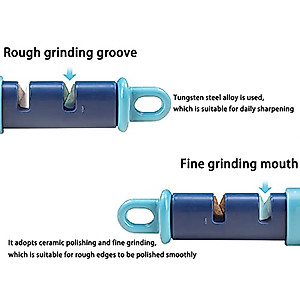 Paring knife, fruit paring knife, scissors sharpener, creative kitchen gadgets (Green)