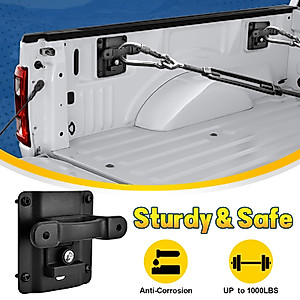 SPEEDWOW Bed Tie Down Anchors Brackets Box Link with Plates Compatible with 2015-2021 F150 F250 F350 & Raptor 2022 2021-2015 Truck Bed Tie Downs Car f150 Accessories FL3Z99000A64B FL3Z-9928408-AB