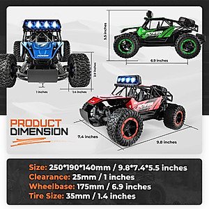 BEZGAR RC Cars for Boys Age 4-7-1:14 Remote Control Car for Boys 8-12, 2WD High Speed All Terrains Off Road RC Car Truck Crawler with 2 Rechargeable Batteries for Boys Kids and Adults (TB141 Blue)