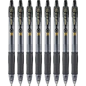 PILOT Pen 15316 G2 Premium Refillable & Retractable Rolling Ball Gel Pens, Bold Point, Black, 8-Pack