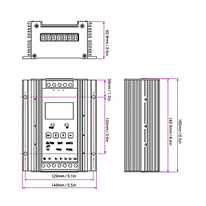 Battery Off Grid Controller, Wind Turbine Solar Hybrid, MPPT Charge Boost Controller, 400W Solar Wind Hybrid Charge Regulator 12V/24V Auto Identification System Voltage, Wind Turbine Generator ve