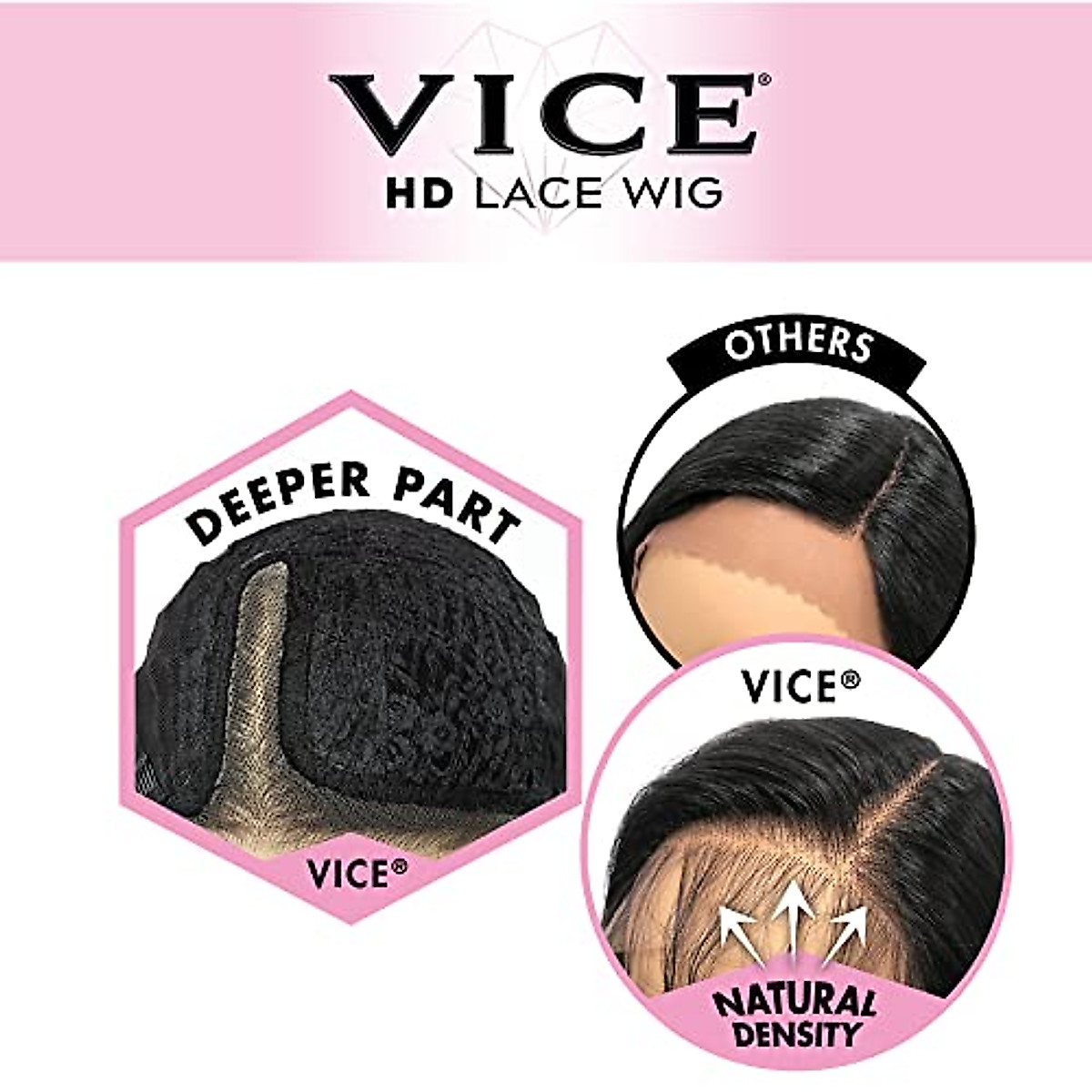 Sensationnel Vice lace front wigs - unit 16 5 inch Deep part synthetic preplucked hairline (BALAYAGEMOCHA)
