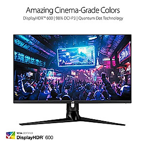 ASUS ROG Swift PG32UQ 32” 4K HDR 144Hz DSC HDMI 2.1 Gaming Monitor, UHD (3840 x 2160), IPS, 1ms, G-SYNC Compatible, Extreme Low Motion Blur Sync, Eye Care, DisplayPort, USB, DisplayHDR 600