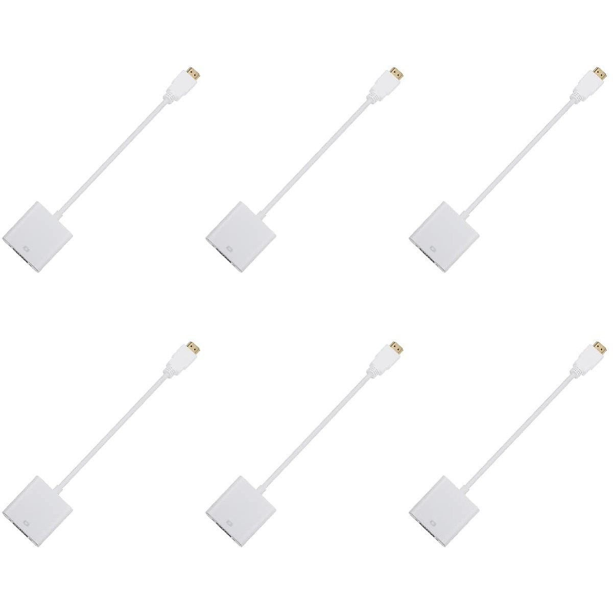 Milisten 6pcs vga cable Video Cable Adapter Video Output Adapter High- definition Cable Adapter Converter Adapter Cable High-definition Cable Adapter white abs conversion line 1080p